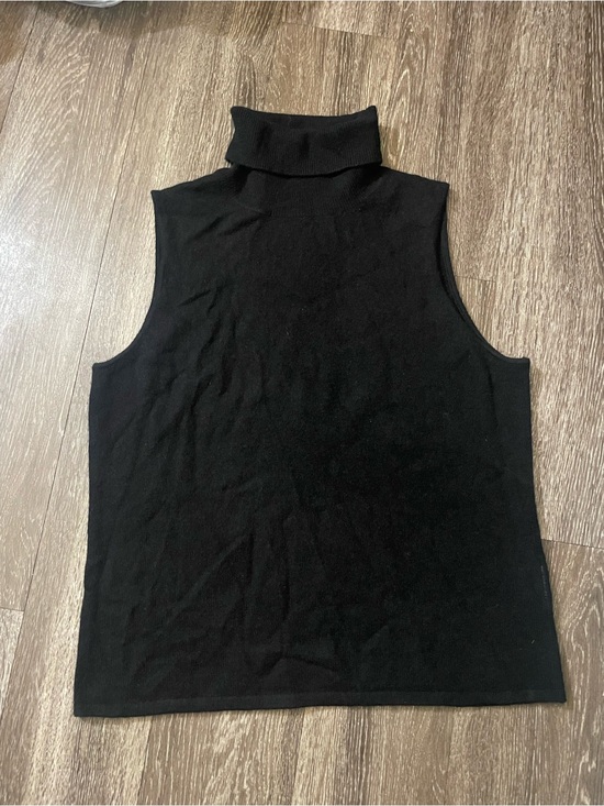 Magaschoni | Tops | Magaschoni Black Knit Turtleneck Shell | Poshmark